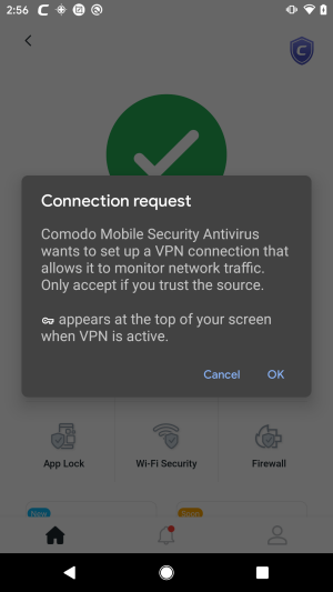 Virtual Private Network (VPN), Virus Protection, Comodo Mobile Security For Android